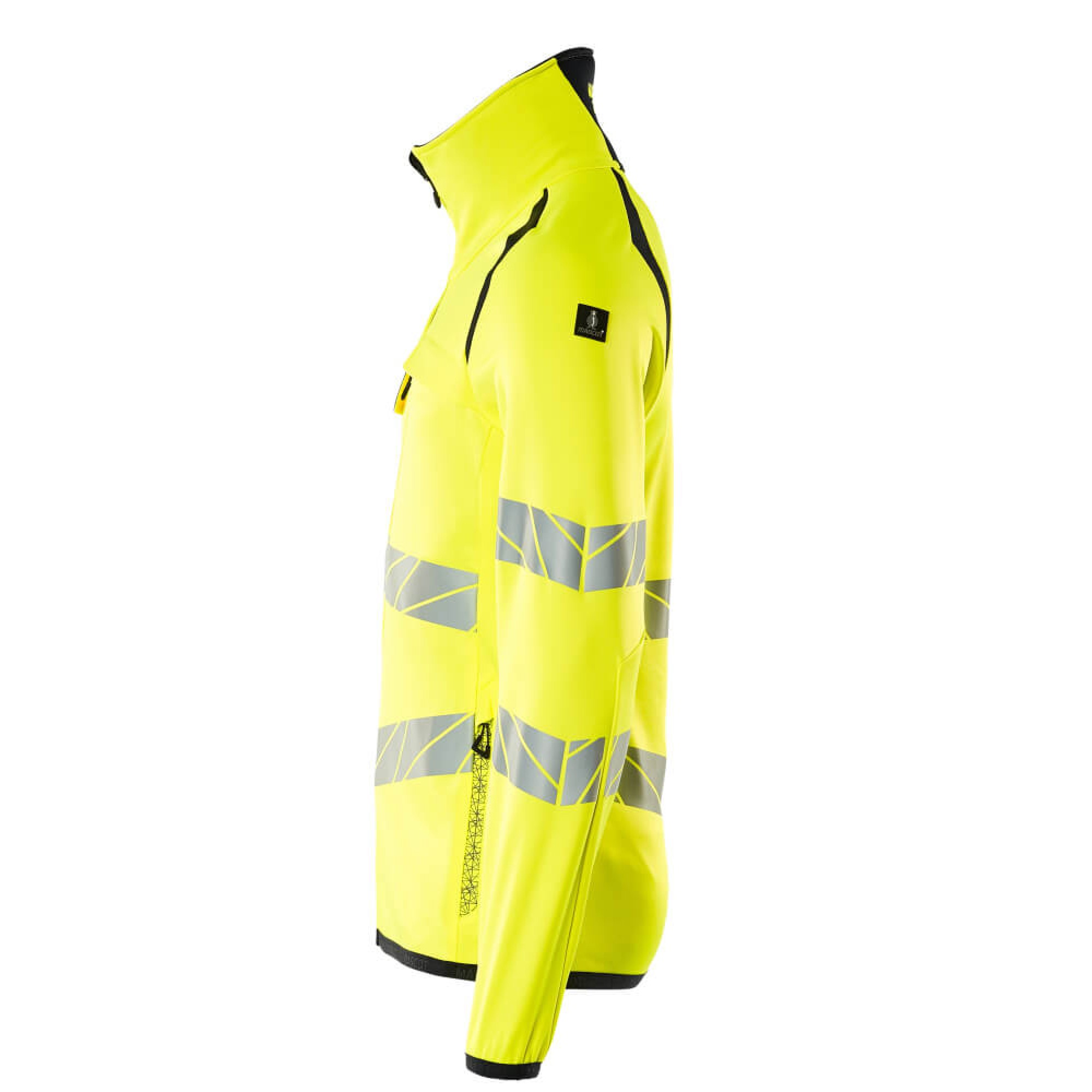Mascot Accelerate Safe 19103 Fleece Jumper With Zipper Hi Vis Yellow ...