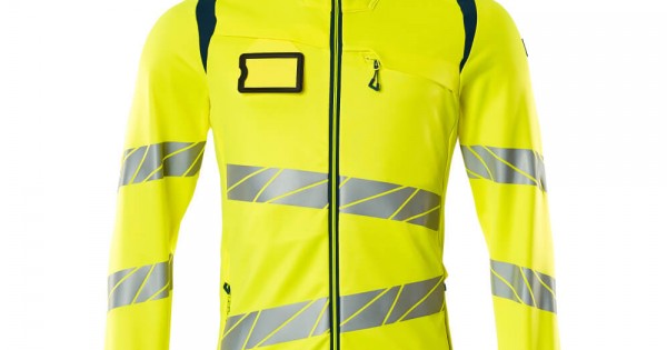 Mascot Accelerate Safe 19103 Fleece Jumper With Zipper Hi Vis Yellow ...